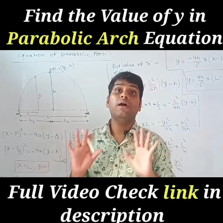 How to Derive the Equation of a Parabolic Arch || Parabolic Arch || Equation of Parabolic Arch ...