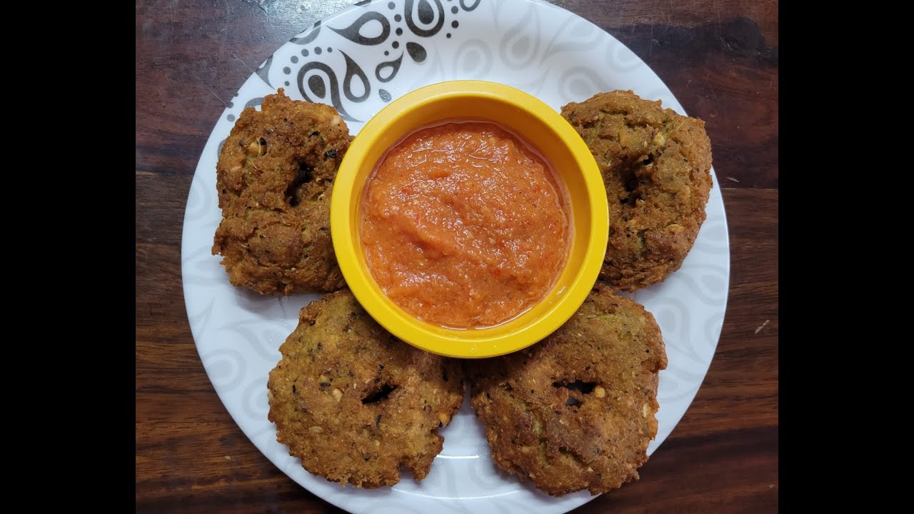 # Tasty Lobia Vada | Black-eyed Beans Vada | Alasanda Vada with Red ...