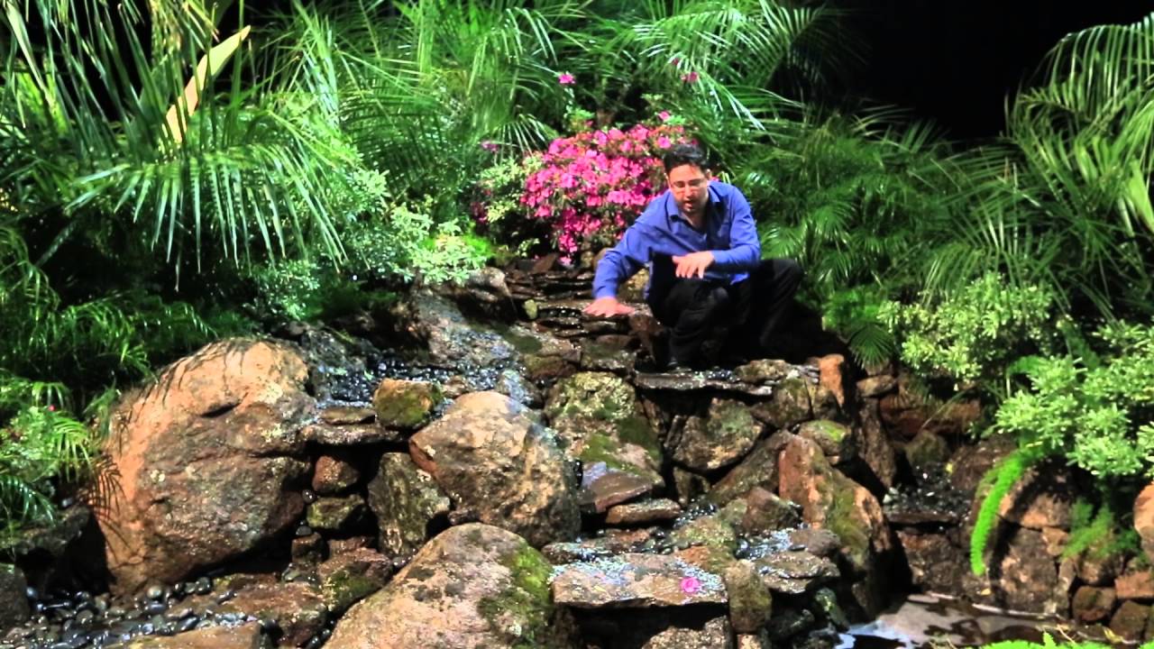 The Waterfall Guy - LARGE WATERFALL WITH POND - YouTube