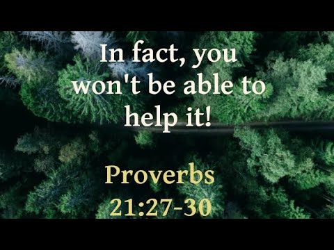 Proverbs 21:27-30 - YouTube