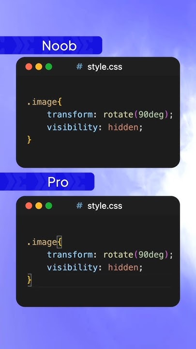 Noob vs pro #css #webdesign - YouTube