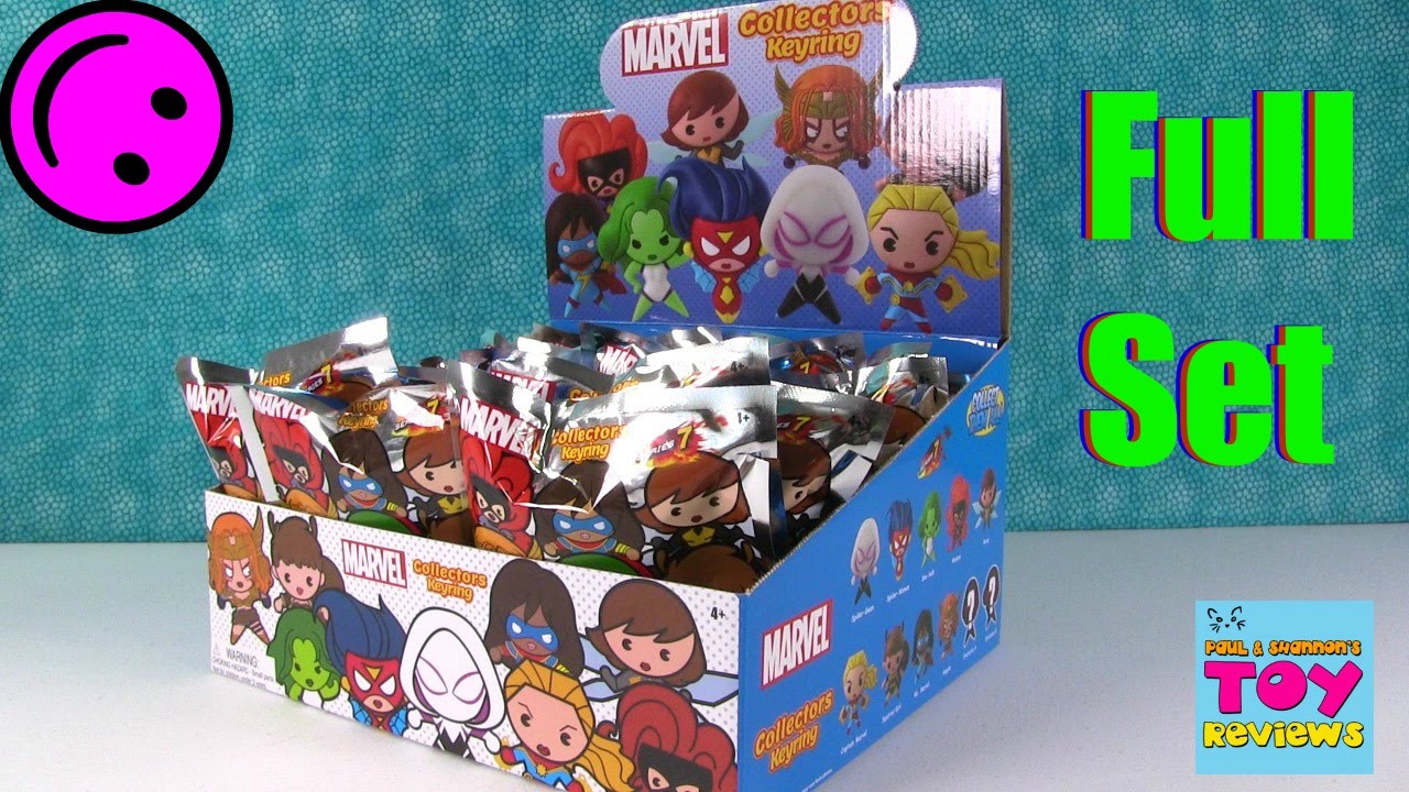 Marvel Series 7 Figural Keyring Blind Bags Opening Girl Power Set ...