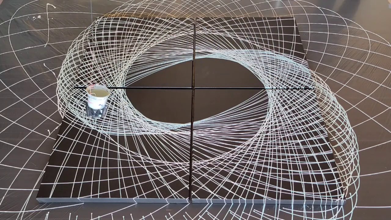 Quad pendulum pour with ChelC Paints - YouTube