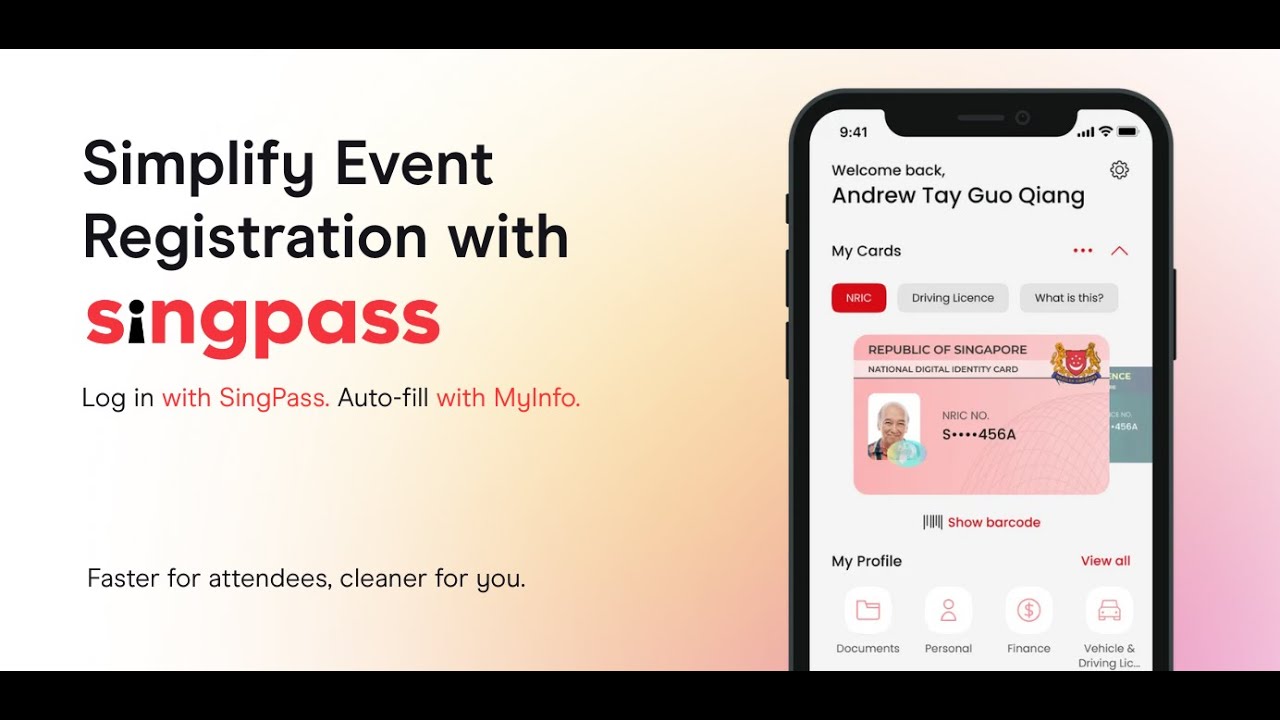 Introducing Singpass integration: Register for Events in Seconds - YouTube