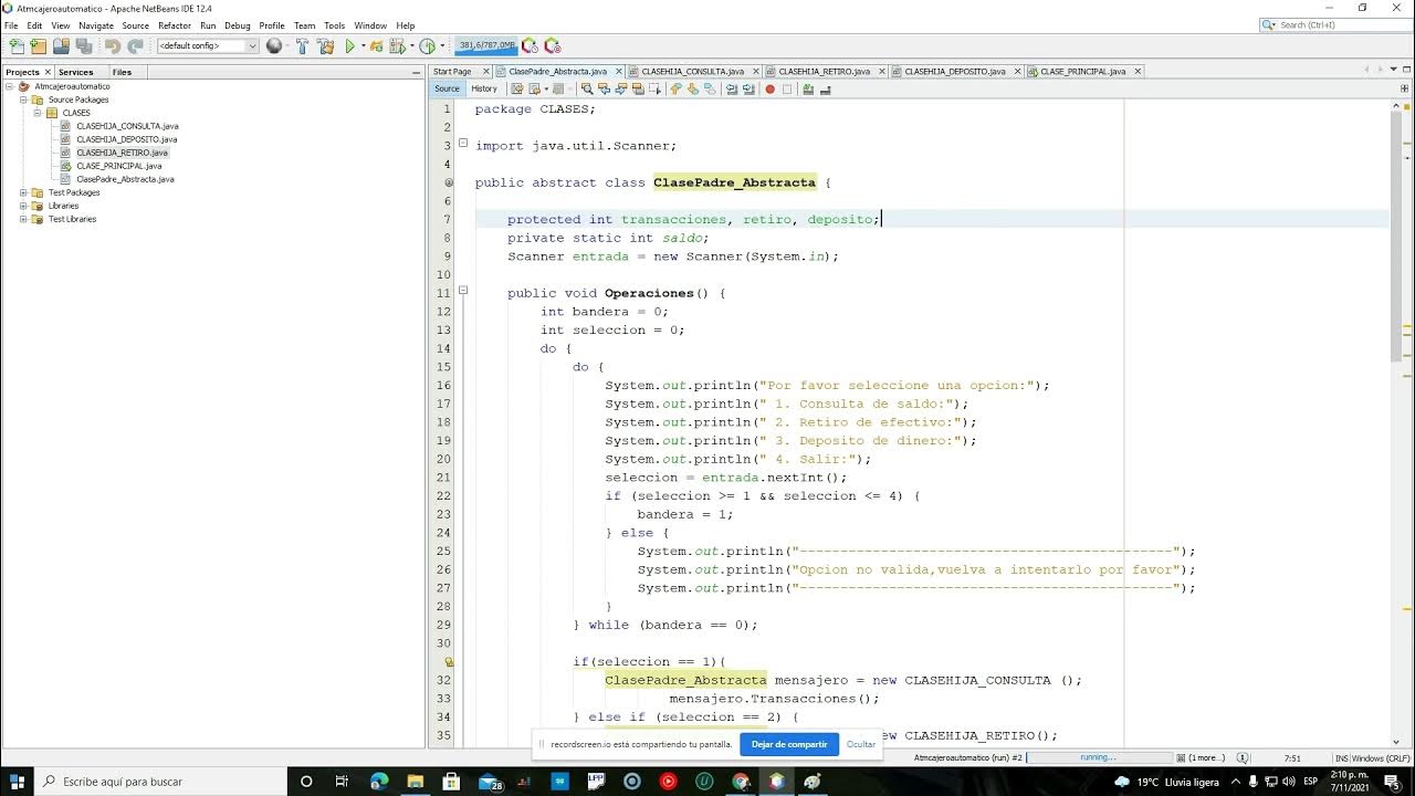 CODIGO JAVA CAJERO AUTOMATICO - YouTube