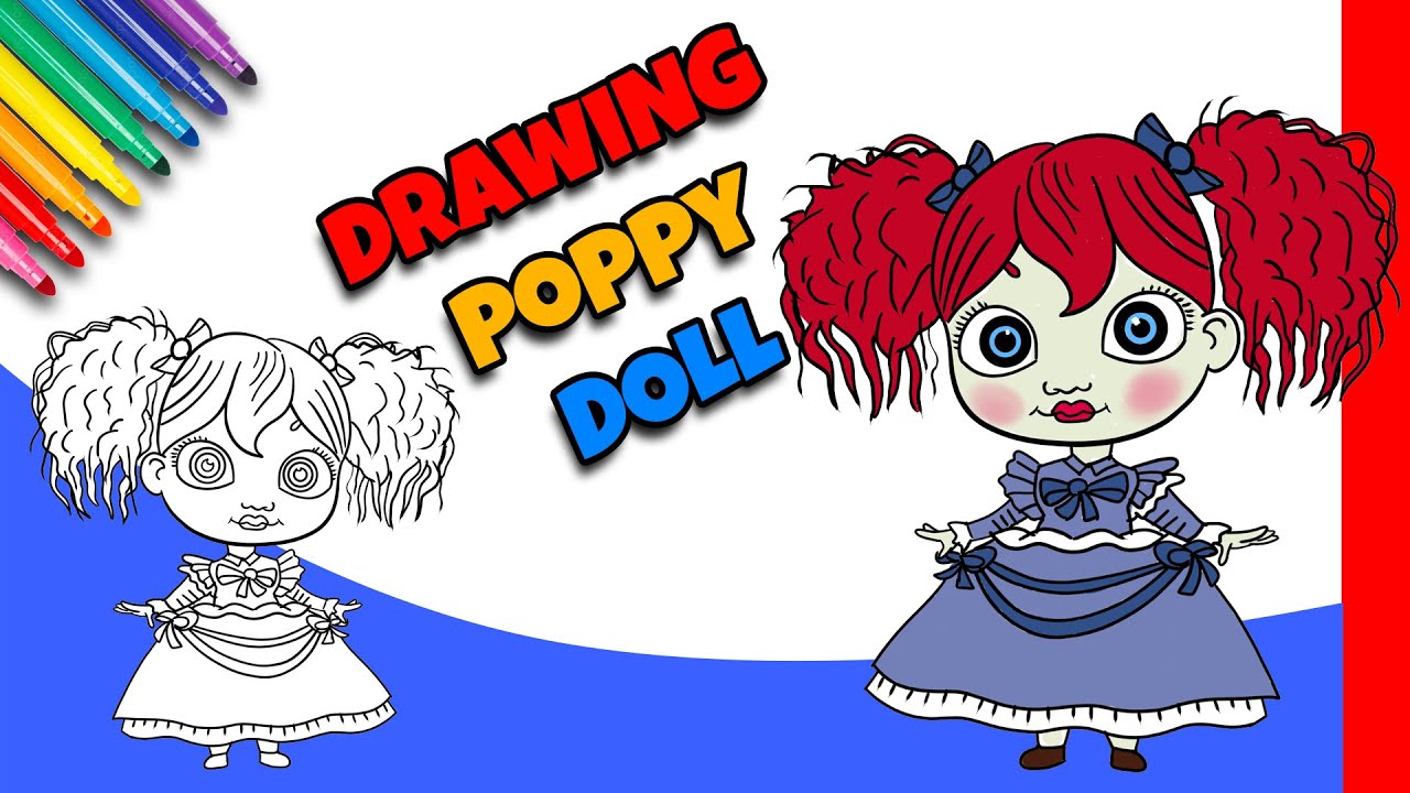 How To Draw Poppy Doll - YouTube