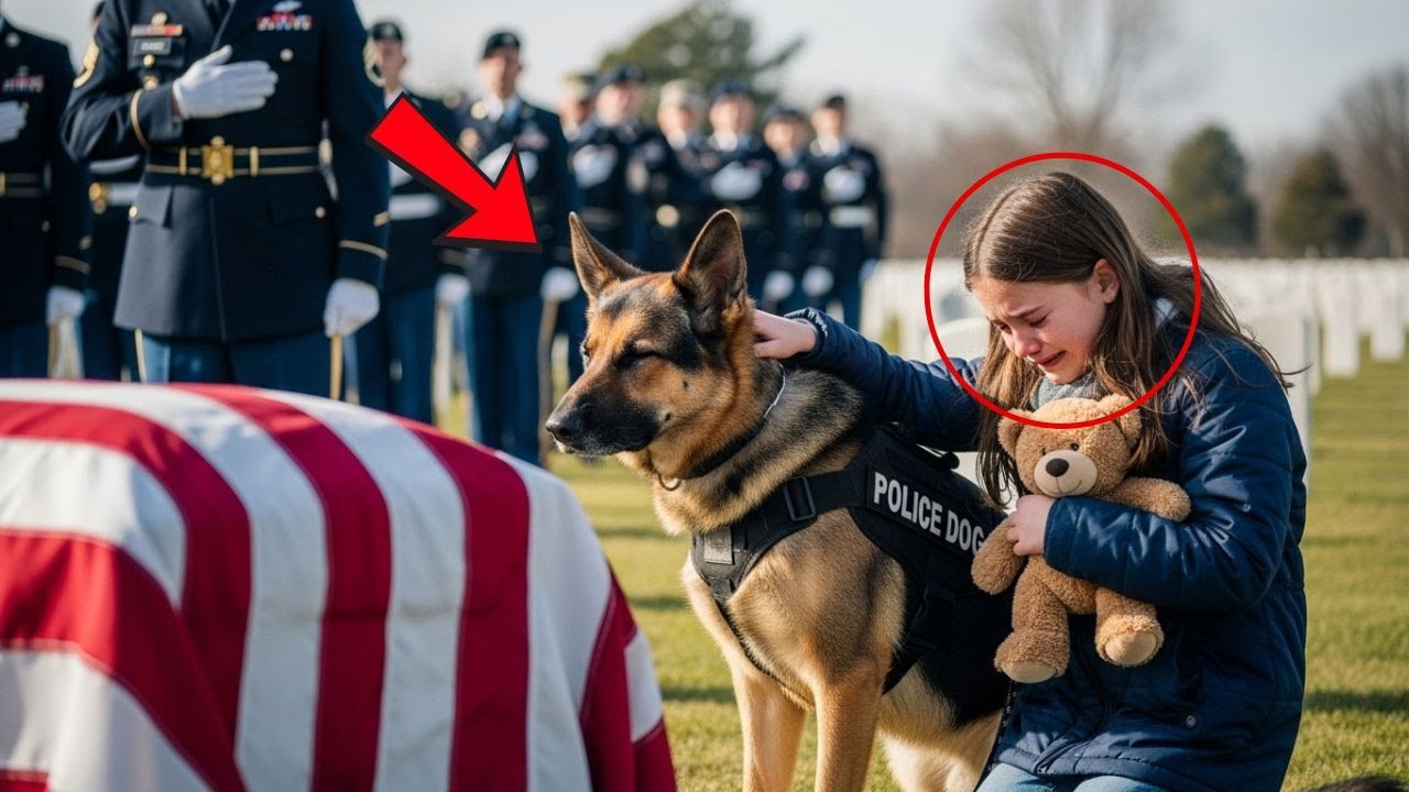 Girl Hugs Police Dog at Funeral – Entire Crowd Breaks Down - YouTube