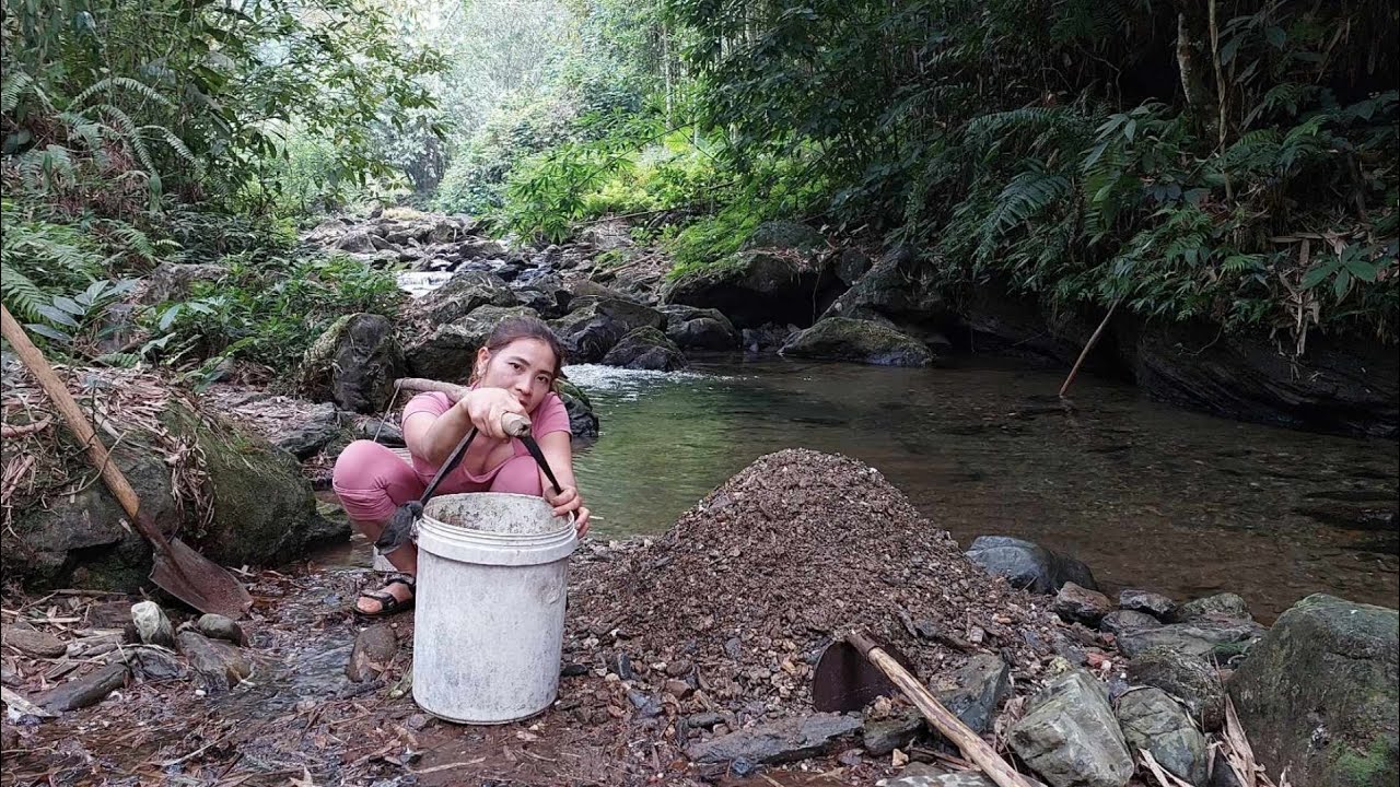 Life in the forest: Digging foundations and using stream sand as ...