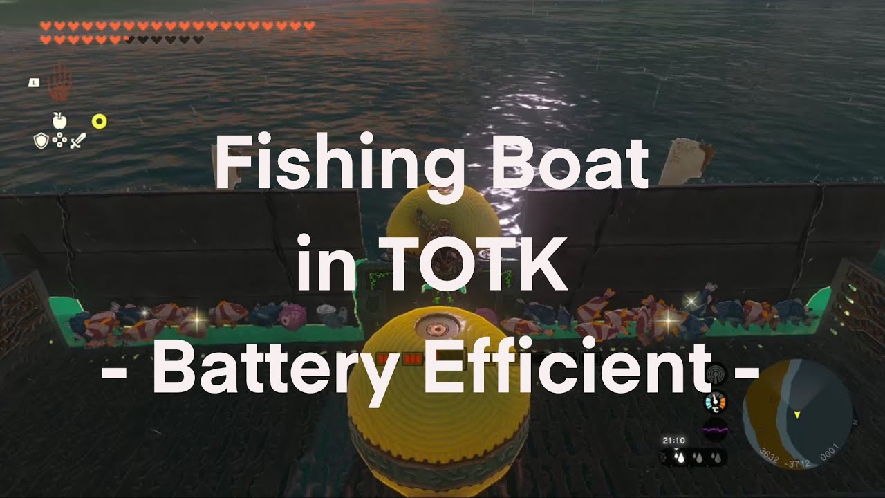 Fishing Boat in Tears Of The Kingdom - Battery Efficient - Zelda TotK ...