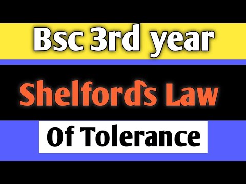 shelford`s law of tolerance|| ecology #bsc #zoology - YouTube