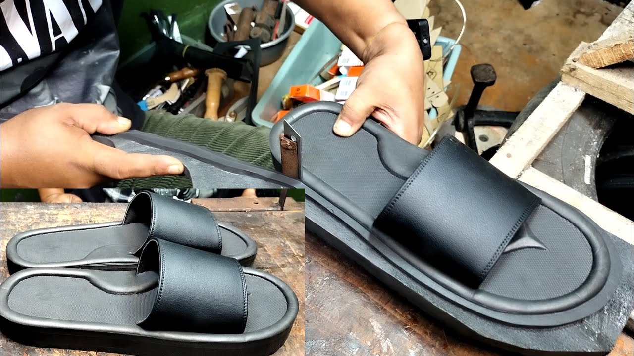 The process of assembling the slipper with simple tools - YouTube