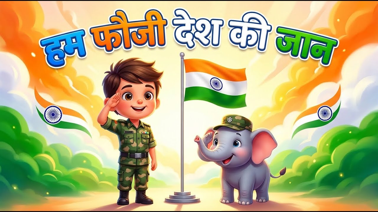 HUM HAIN FAUJI 🇮🇳 | 26 January Special | Kids Army Cartoon Song - YouTube