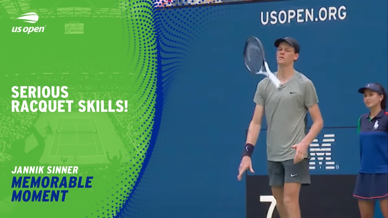 Jannik Sinner Shows Off His Racquet Skills! | 2024 US Open - YouTube