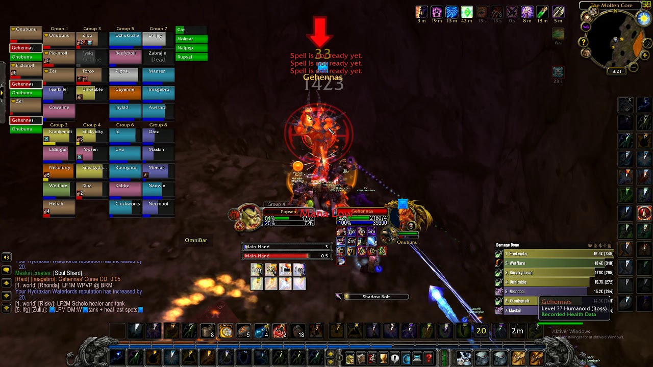 World Of Warcraft Classic shaman crit - YouTube