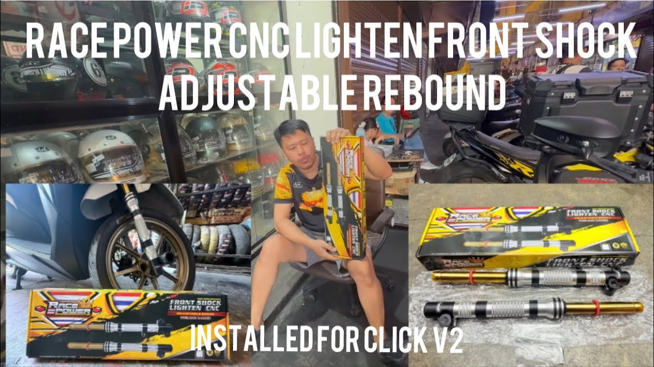 PAANO MAG KABIT NG RACE POWER FRONT SHOCK CNC LIGHTEN SA CLICK V2 ...