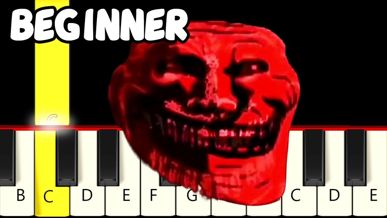 Funk Estranho (Troll Face) - Fast and Slow Piano Tutorial - Beginner ...