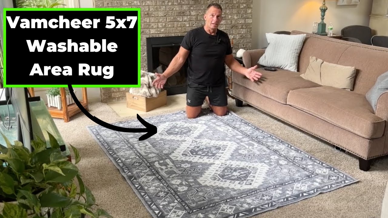 Vamcheer 5x7 Washable Area Rug - YouTube