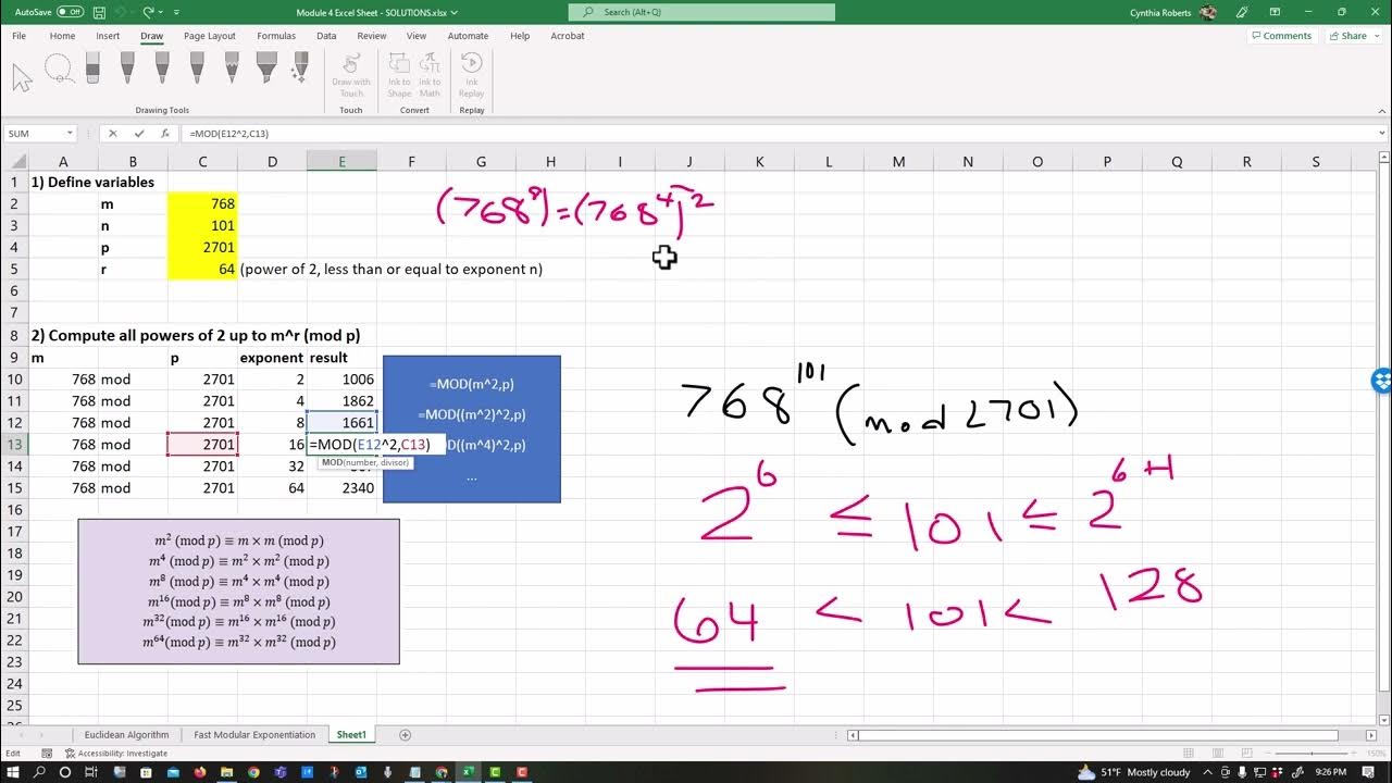 Fast Modular Exponentiation - YouTube