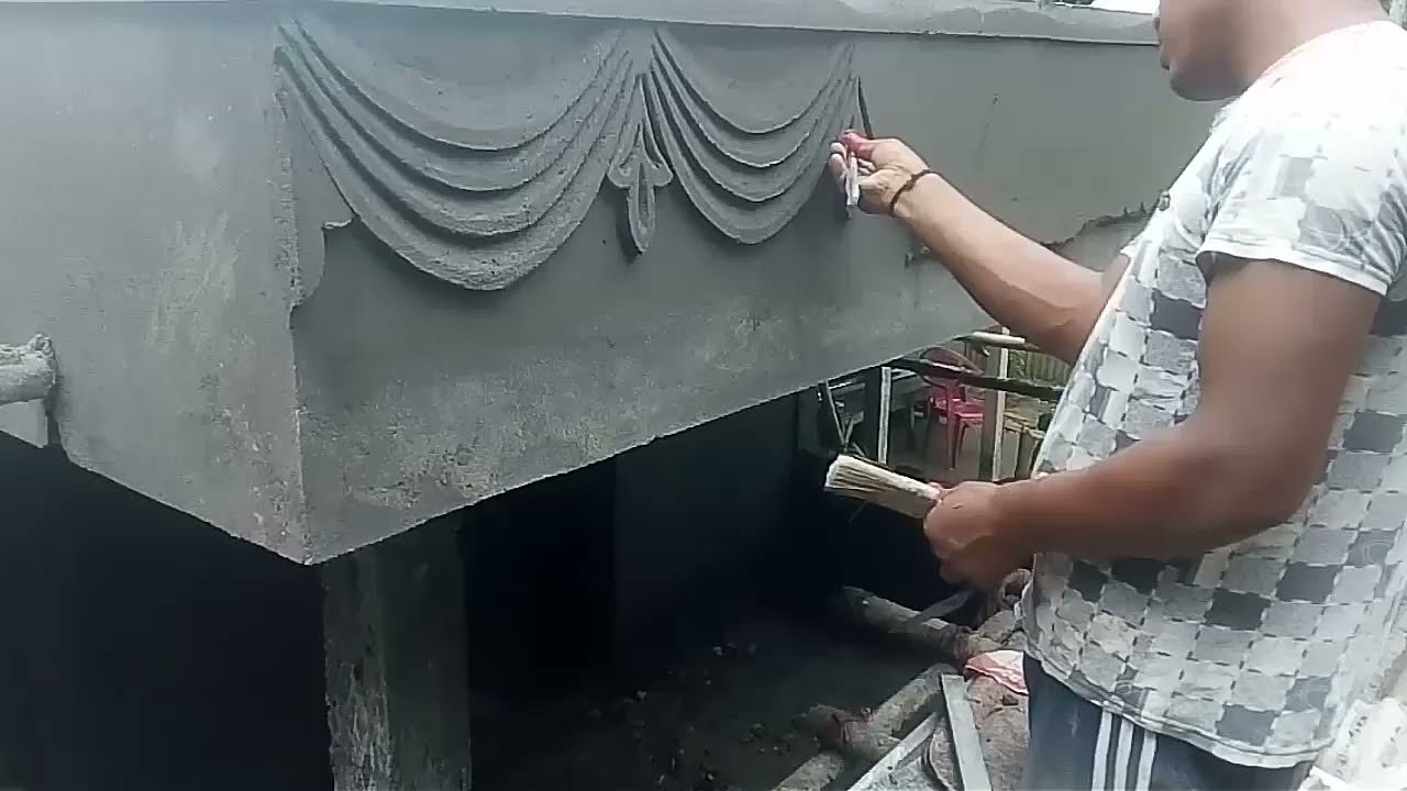 Compound wall plaster design || Wall plaster design - YouTube