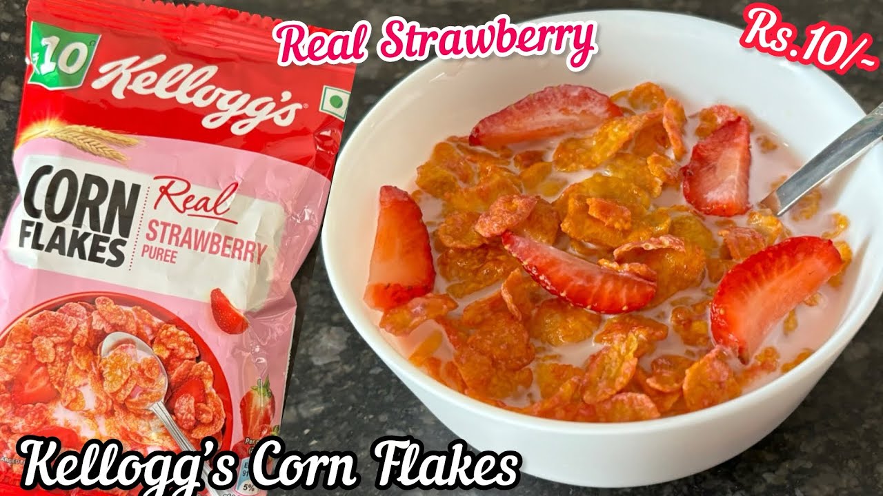 Kellogg’s Strawberry Cornflakes | Kellogg’s Corn Flakes With Real ...