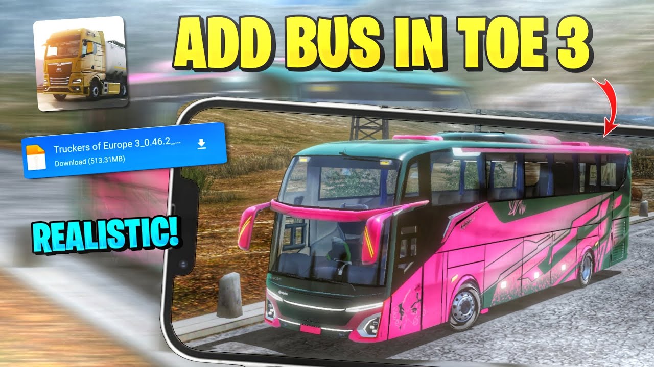 🎀 HOW TO ADD BUS IN TRUCKERS OF EUROPE 3 🤩 || ADD BUS IN TOE 3 || TUTORIAL || REALISTIC BUS IN ...