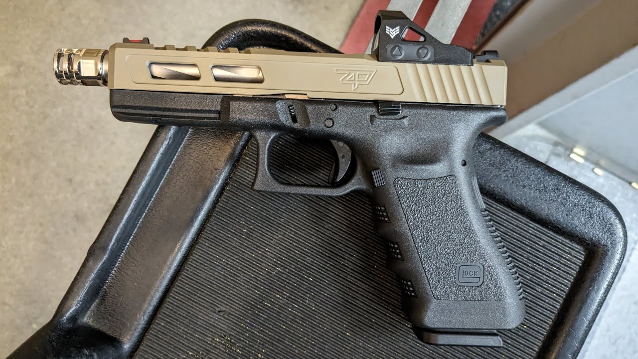 Glock 17 with Polished Nickel Plated Pistol Compensator (9mm) - YouTube
