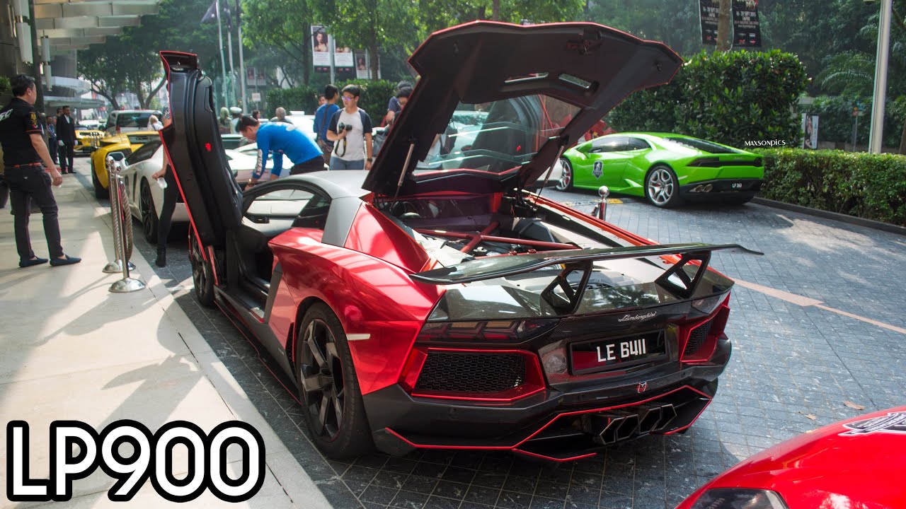 Lamborghini Aventador DMC LP900-4 SV Loud Revving Draws Crowd in ...