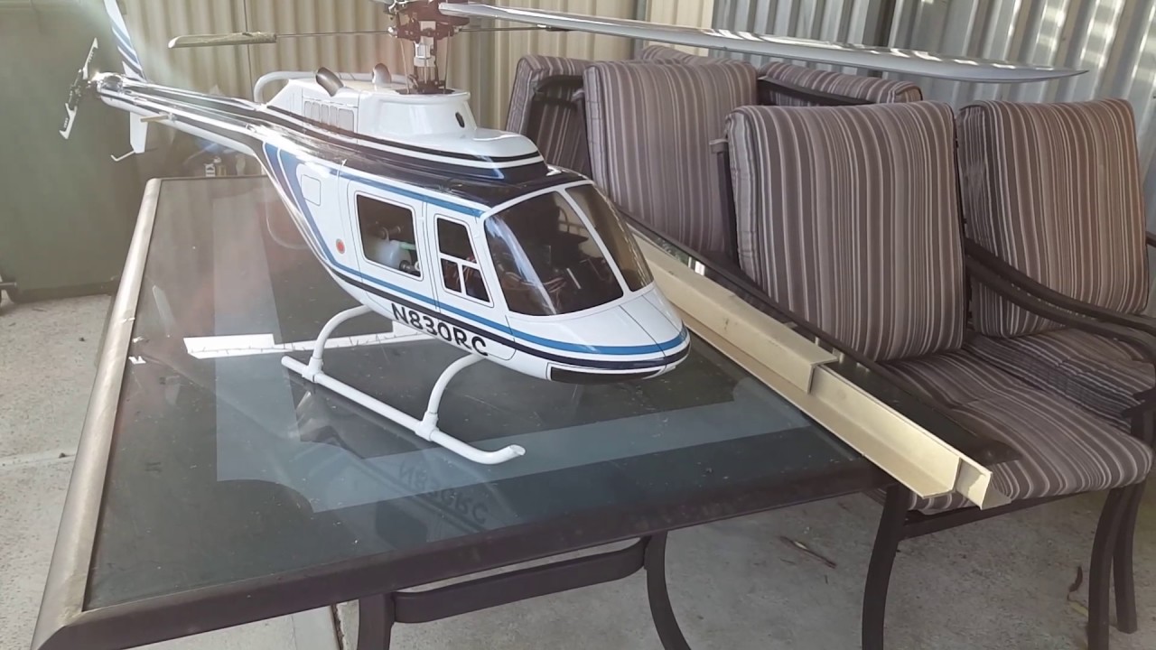 Funkey Jet Ranger 600 helicopter hirobo Sceadu 50 - YouTube