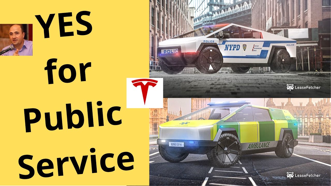 Tesla Cybertruck as Police Car, Taxi, Ambulance and Van - YouTube