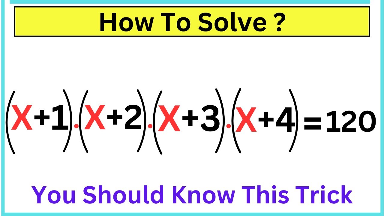 China | Can you solve for X in this math Olympiad? - YouTube