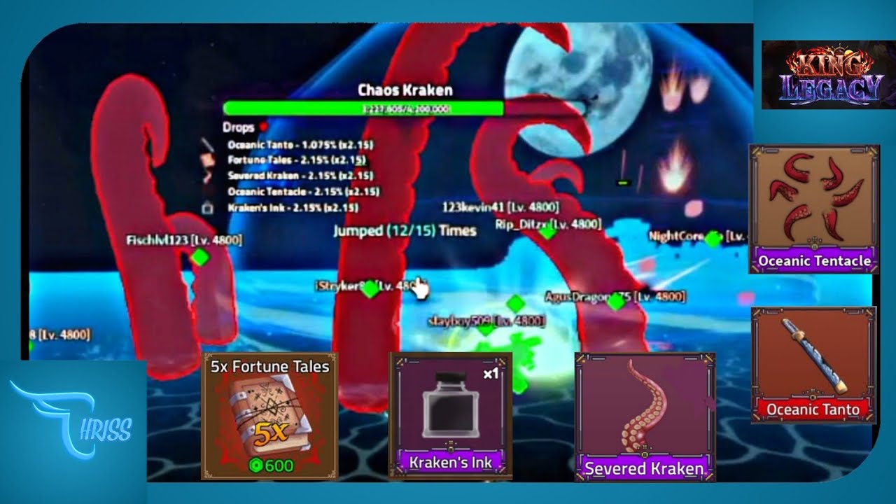 MENCOBA MENGALAHKAN CHAOS KRAKEN || DROP ITEM CHAOS KRAKEN || King Legacy || Roblox Indonesia ...