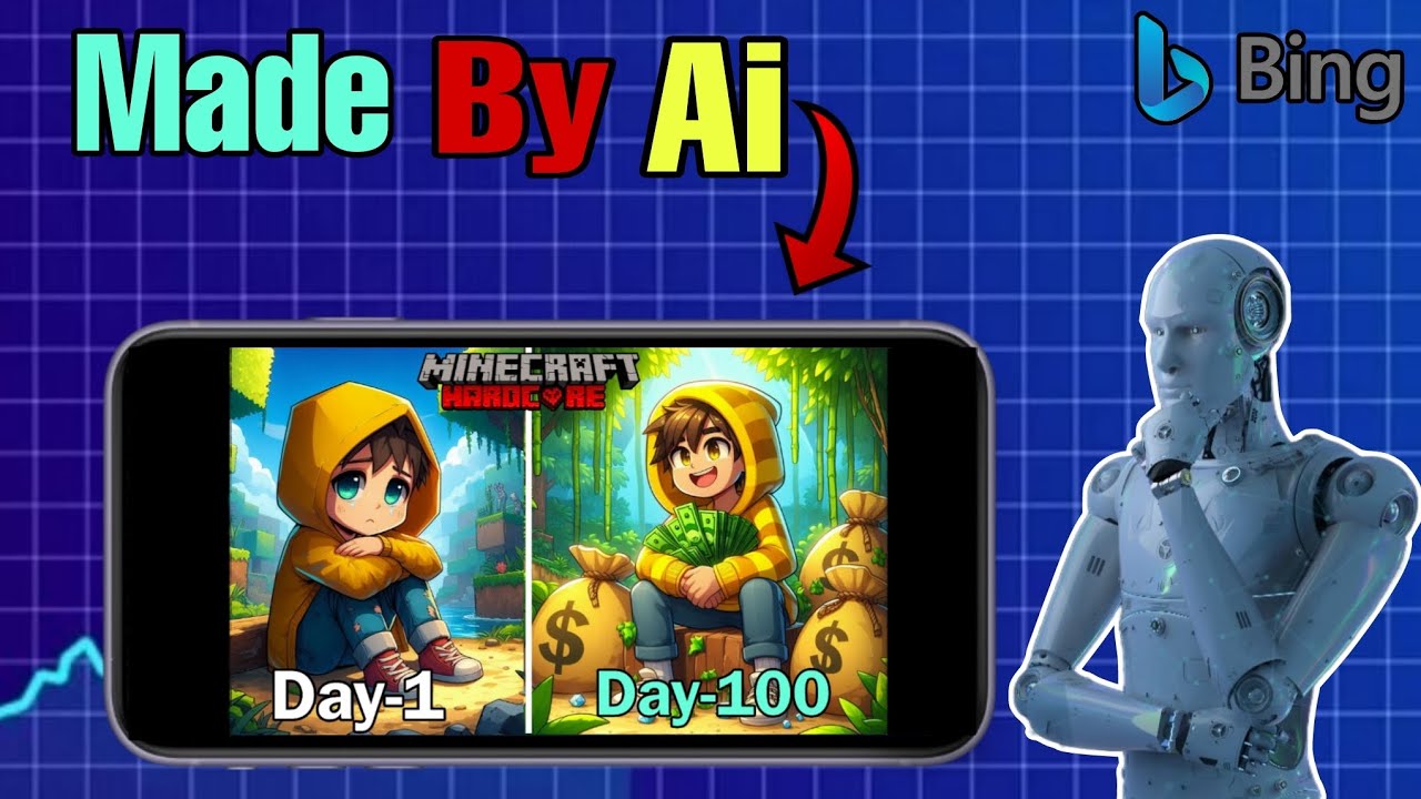 How To Create Minecraft 100 Days THUMBNAIL🤯||In Ai - YouTube