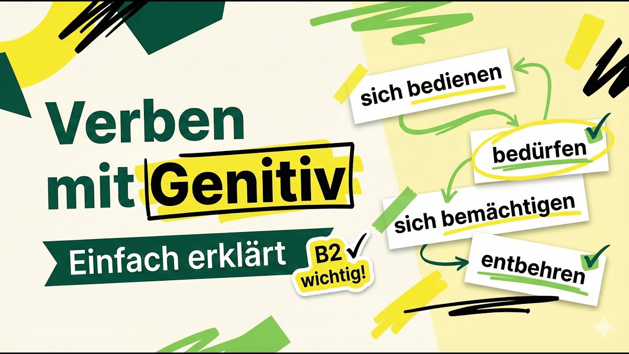Verben mit Genitiv im Deutschen - B2 Niveau - YouTube