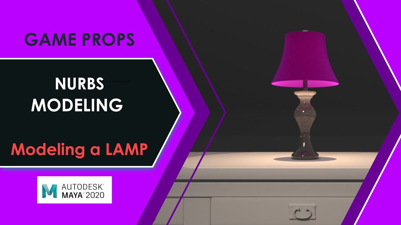 Autodesk Maya - Props Modeling - Lamp #maya #3danimation - YouTube