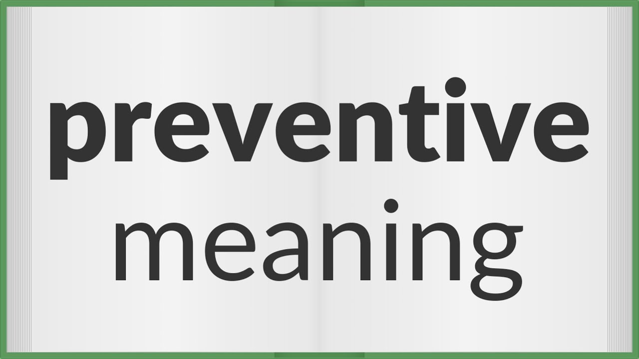 Preventive | meaning of Preventive - YouTube