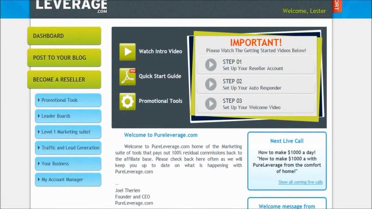 Pure Leverage Review - Take A Look Inside... - YouTube