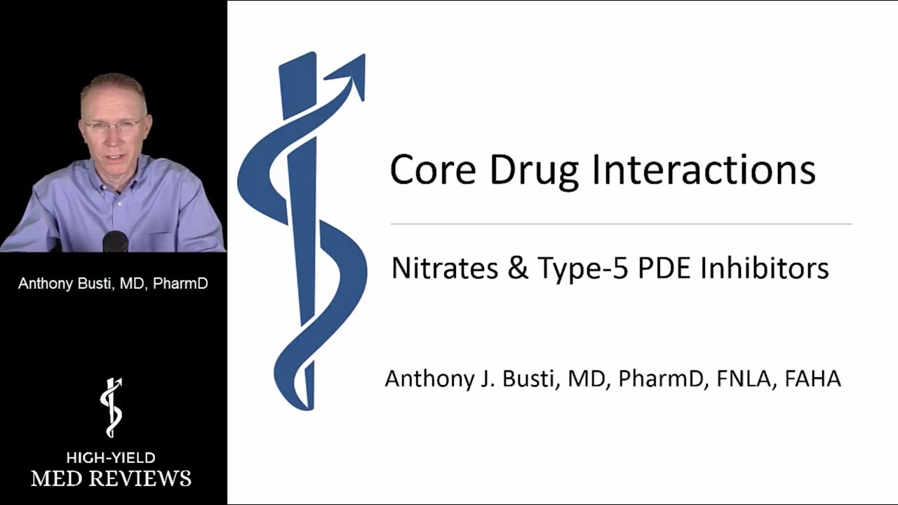 Drug Interactions - Nitrates & PDE5 Inhibitors - by Dr. Busti - YouTube