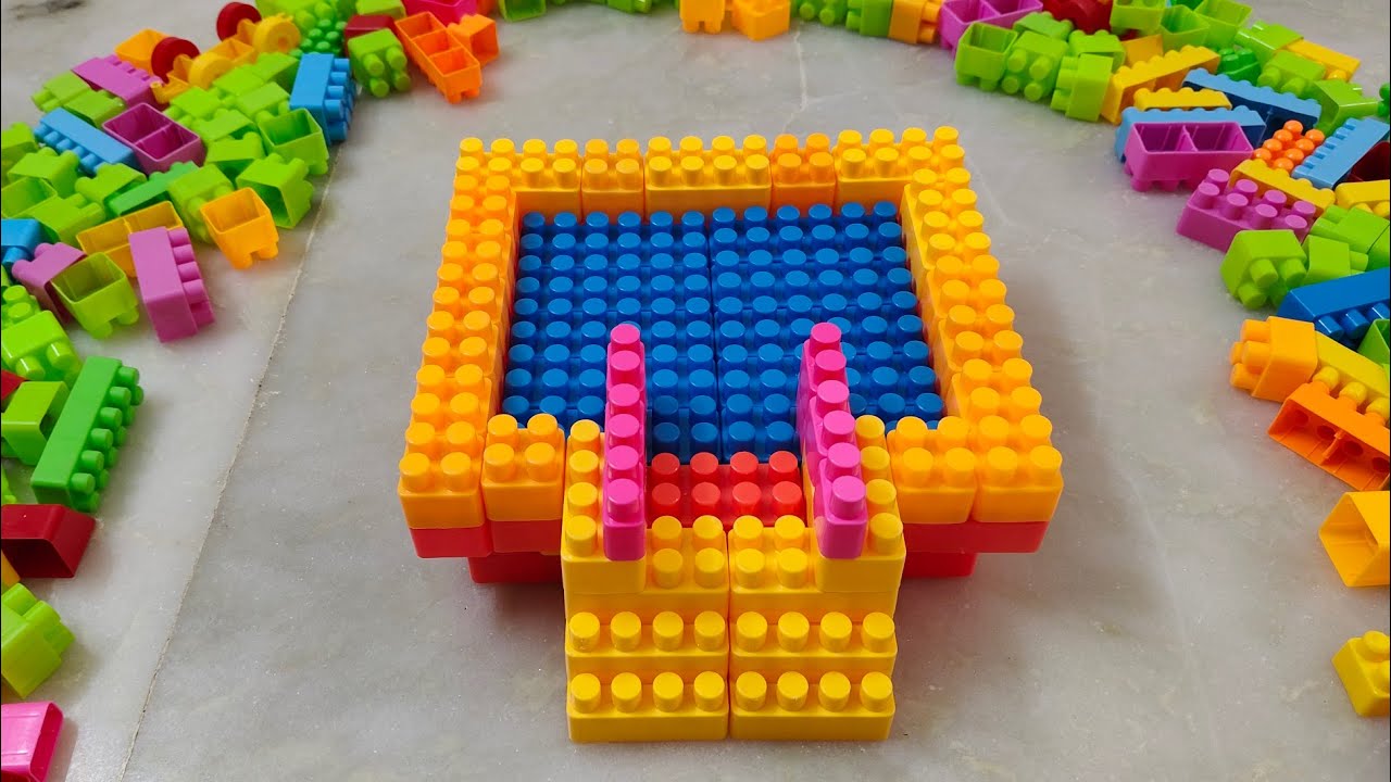 Satisfying DIY Swimming pool ASMR/ Building Blocks/block game/lego ...