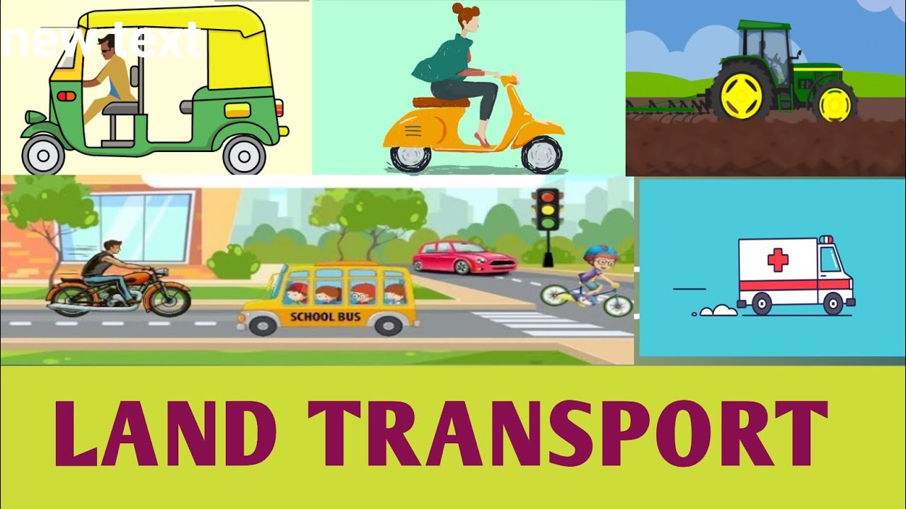 Transport || Land Transport || Means of Transport || Transport for kids ...