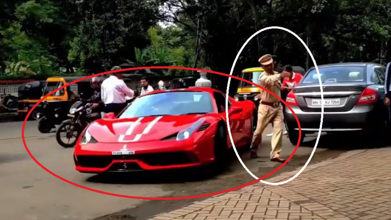 Cop with a Ferrari #policeprotection - YouTube