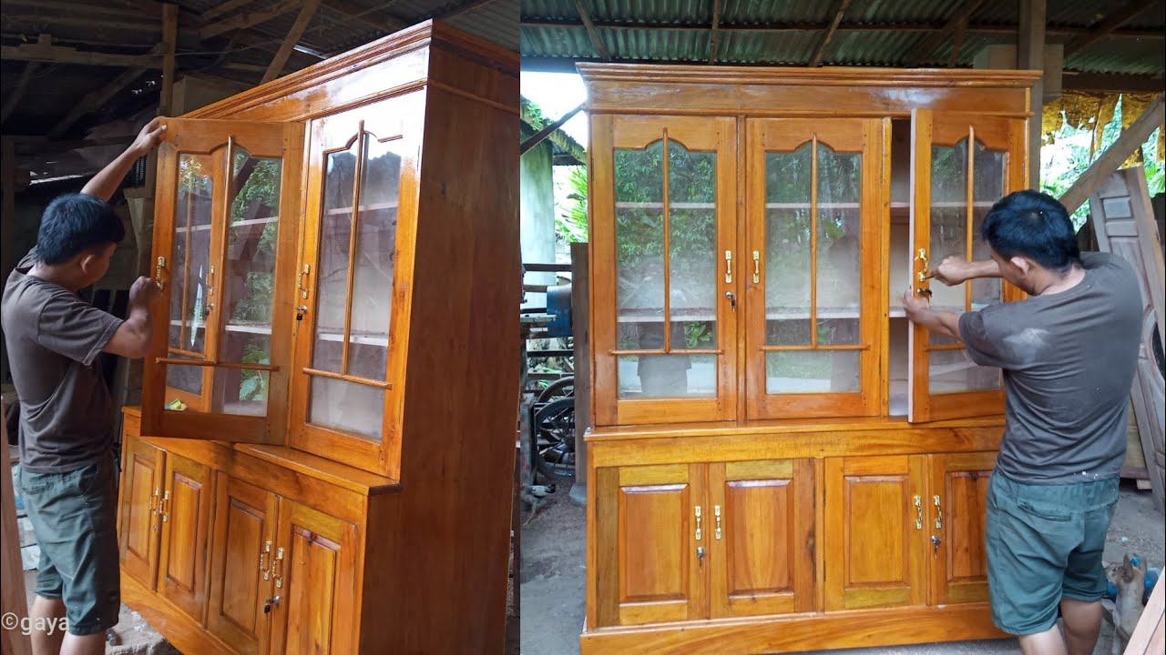 Cara membuat lemari perabotan tempat menyimpan gelas dan piring/ lemeri ...