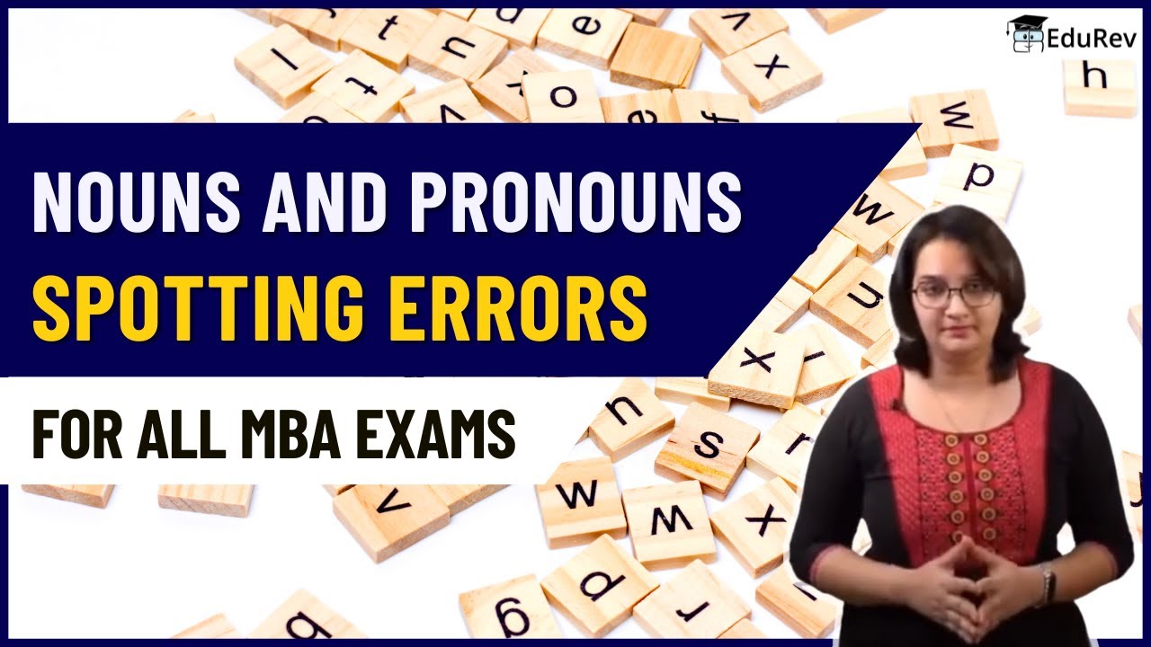 Nouns & Pronouns | Spotting Errors | Verbal Aptitude for MBA | CAT Preparation 2024 - YouTube