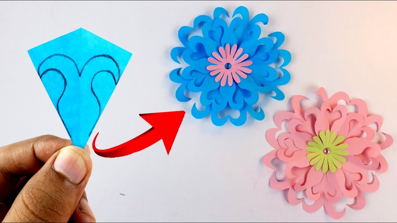 How to make beautiful paper flower | DIY Beautiful Paper Flower | Paper ...