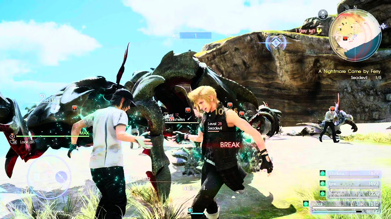 FINAL FANTASY XV - Fun Combat on the Beach Xbox Series X 60fps - YouTube