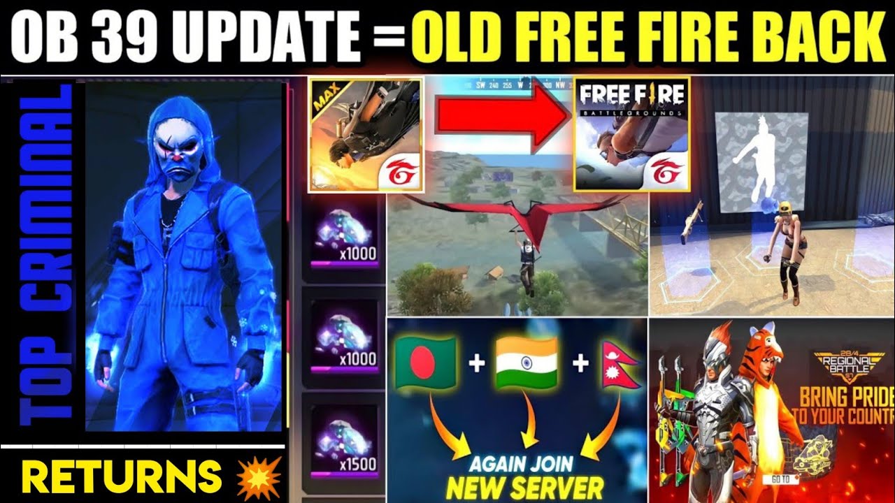 OLD FREEFIRE BACK💥 FREEFIRE OLD THINGS RETURN | TOP-15 CHANGES IN ...
