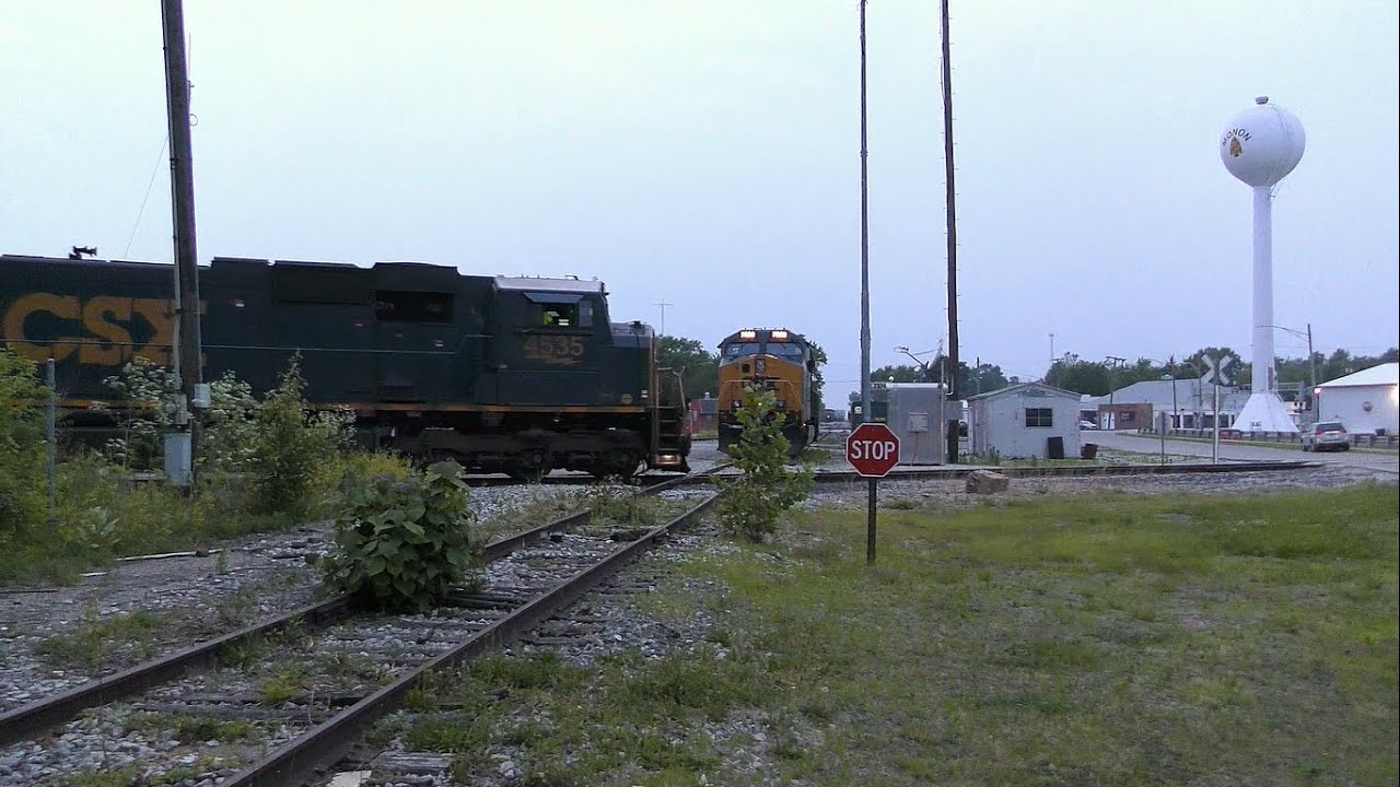 Monon, Indiana Interlocking (CSX L415 & CSX X642) + Four Meet w/ CSX D030 & CSX P050 + MoW ...