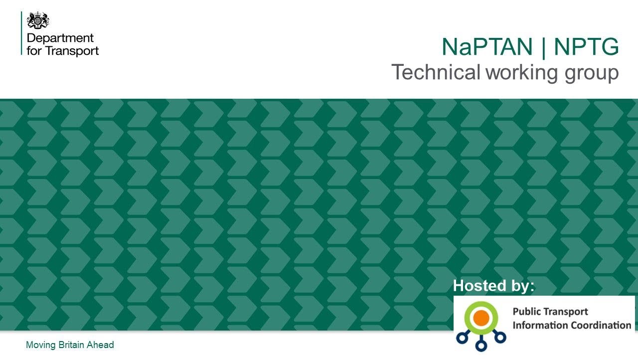 NaPTAN Migration Planning 5 August 2021 - YouTube