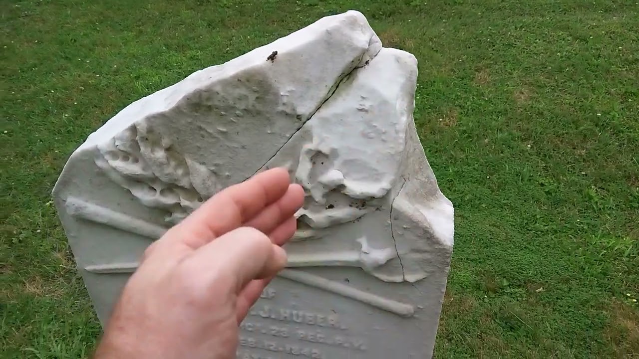 Civil War Soldier's Grave Stone Damaged By Artillery Shell During ...