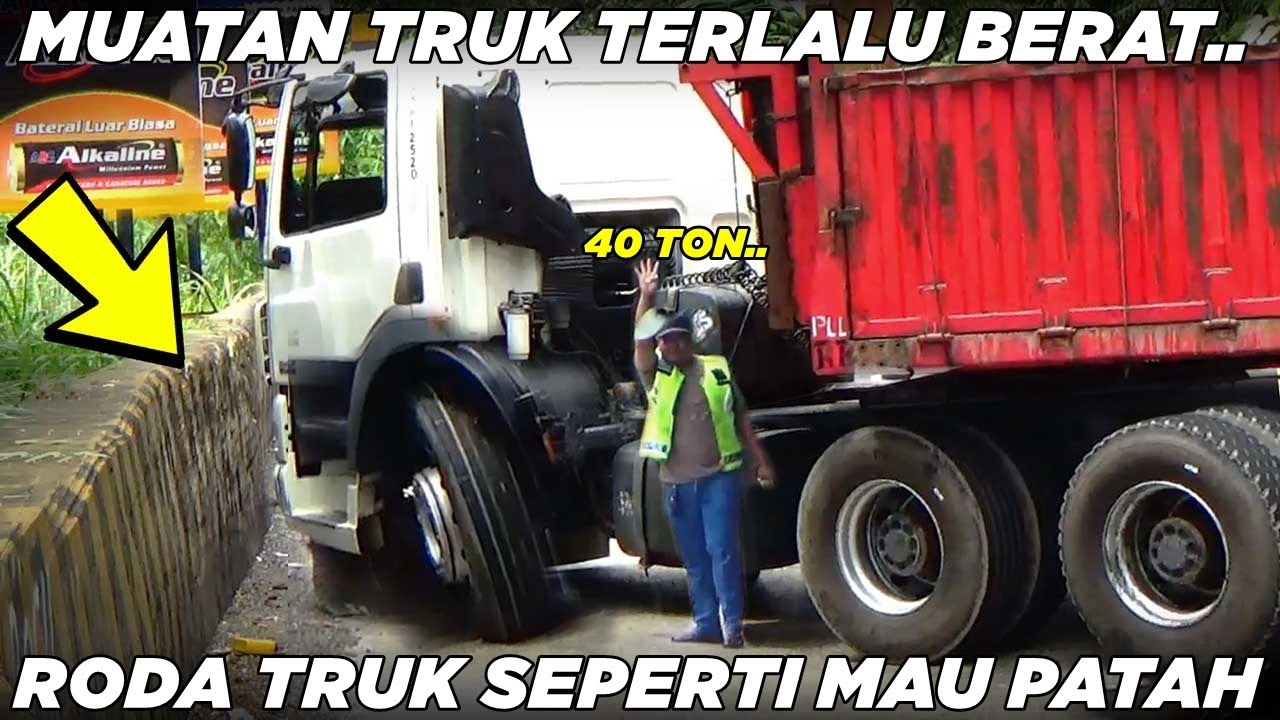 Bikin Jantungan Roda Truk Seperti Mau Patah, Truk Dari Eropa Muatan ...