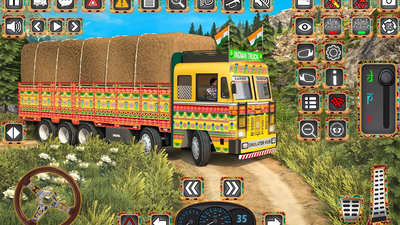 Indian 12x12 Power Full Sand Transporter Truck Driving In Offroad | Bus ...